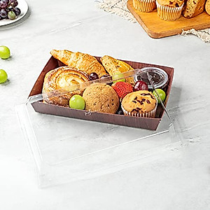 Restaurantware Matsuri Vision Clear Plastic Lid - Fits Large Sushi Tray - 100 count box