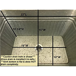 Rectangle Rustic Sink Galvanized Farmhouse Tub & (Single Tap Jug Faucet)