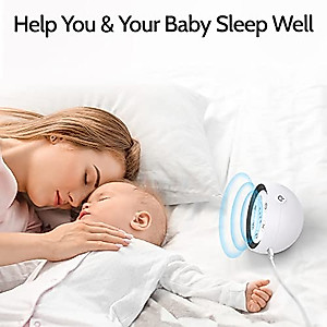 SoundMe Portable Sound Machine White Noise Machine for Sleeping with 32 Soothing Sounds Loud Travel Sleep Pink Brown Noise Machine for Baby Kids Adults 36 Volume Levels 4 Timer Sound Healing Machine