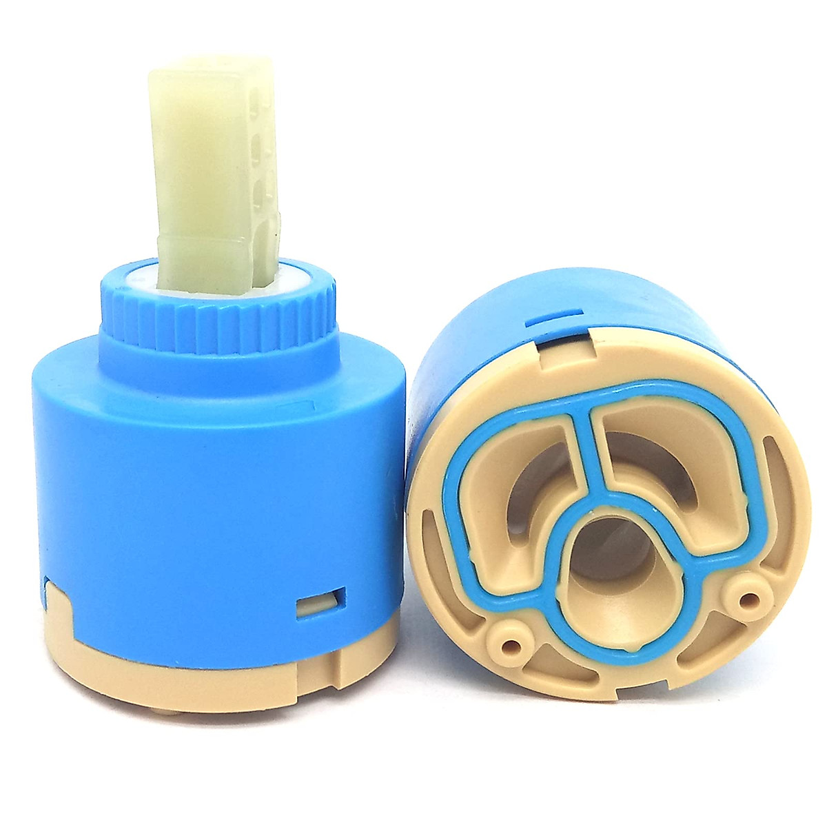 2Pcs Replacement Ceramic Facuet Valve,Ceramic Faucet Cartridge Replacement Faucet Parts(Diameter 40mm/1.57in)