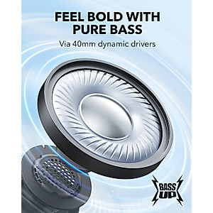 Soundcore H30i Wireless On-Ear Headphones, Foldable Design, Pure Bass, 70H Playtime, Bluetooth 5.3, Lightweight and Comfortable, App Connectivity, Multipoint Connection (Black) (Renewed)