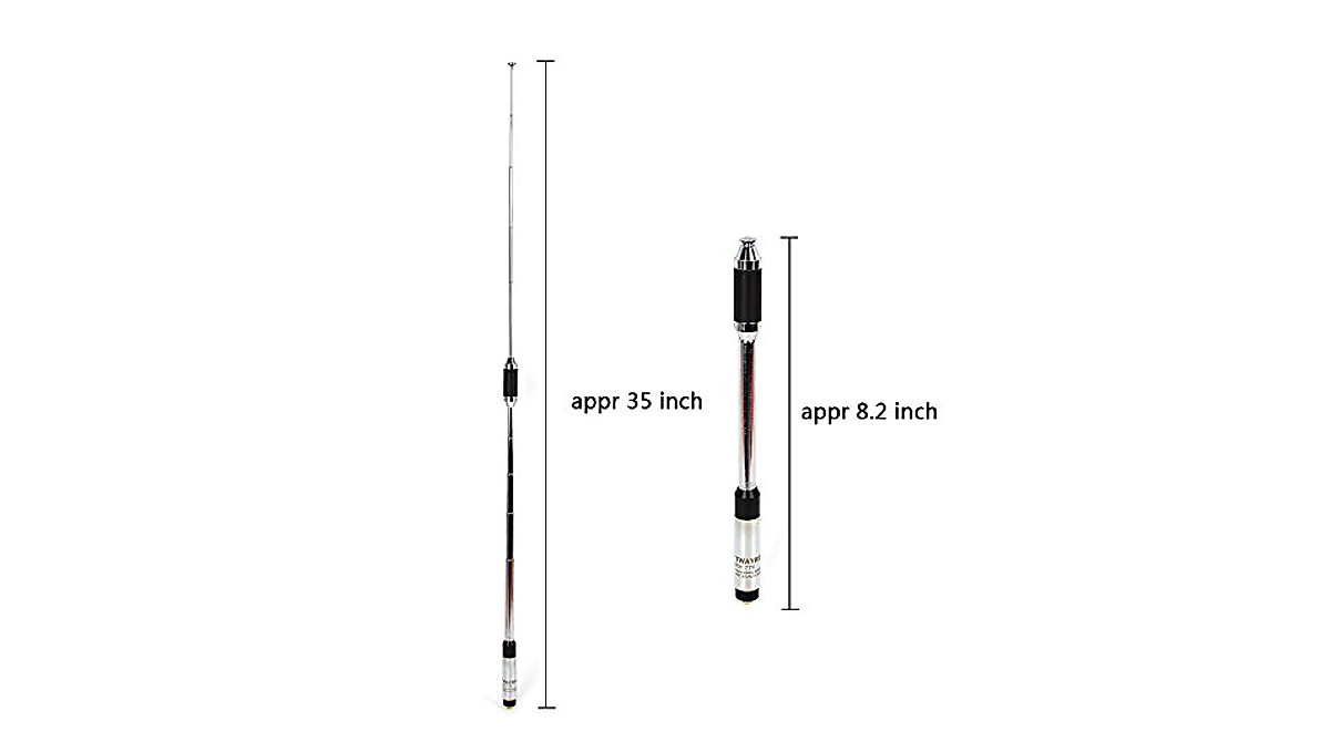 TWAYRDIO RH770 Dual-Band Ham Radio Antenna - High Gain & Extendable