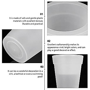 Happyyami Solar Powered Flowerpot Glow in The Dark Planters Led Planters Pots Outdoor Lighted Tiny Flower Pots for Garden Decor