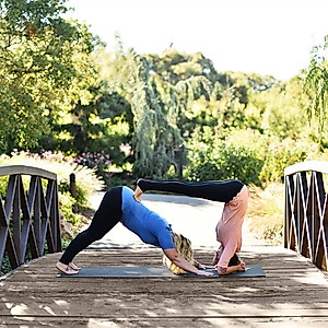 Hugger Mugger Para Rubber XL Mat – River - Extra Wide and Long, Natural Rubber, Great for Slippery Hands and Feet, Dual Sided, Extra Cushion