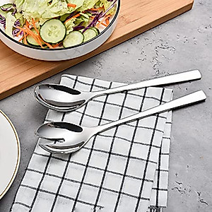 IMEEA Salad Servers 18/8 Stainless Steel Salad Serving Set Salad Fork and Spoon, 10-Inch