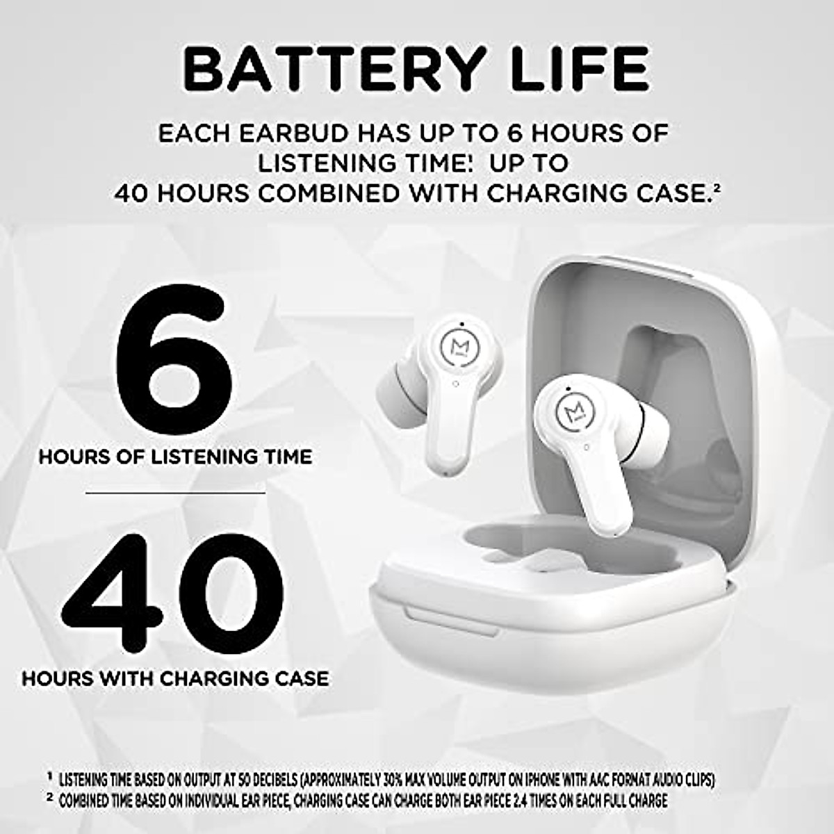 Morpheus 360 Pulse HD TW7800W Sweatproof Virtual Hybrid Active Noise Cancelling TWS Wireless Earbuds with Built-in Microphones for Sports, Gym, Workout, or Work. with Recharging Earbuds Case