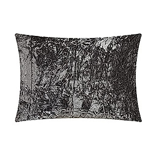 Chic Home Alianna 5 Piece Comforter Set Crinkle Crushed Velvet Bedding - Decorative Pillow Shams Included, King, Grey