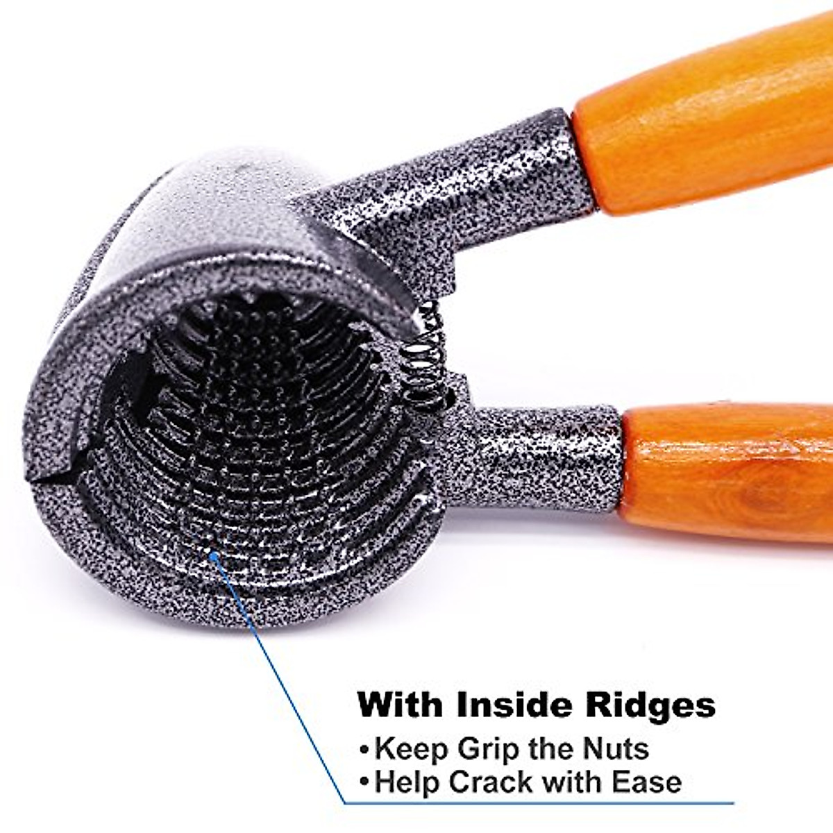 Anwenk Heavy Duty Nutcracker Pecan Walnut Plier Opener Tool with Wood Handle