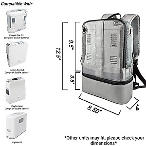 Mesh Backpack For Portable Oxygen Concentrators, Designed for Inogen One G5 & Inogen One G3