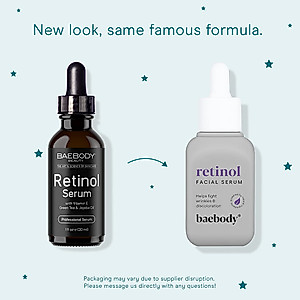 Baebody Made in USA Retinol Serum for Face - Anti Aging Serum for Fine Lines & Wrinkles - - Retinol for Face with Jojoba Oil & Green Tea (1 fl oz/30 ml)