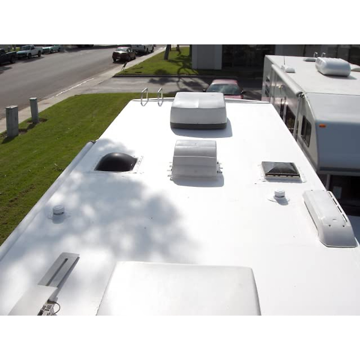 Tough Tech Coatings RV Roof Sealant Coating Kit- Waterproofing for RVs, and Trailers 30 feet Long - Lifetime Protection - 87% Solar Reflective - 5 Gal White