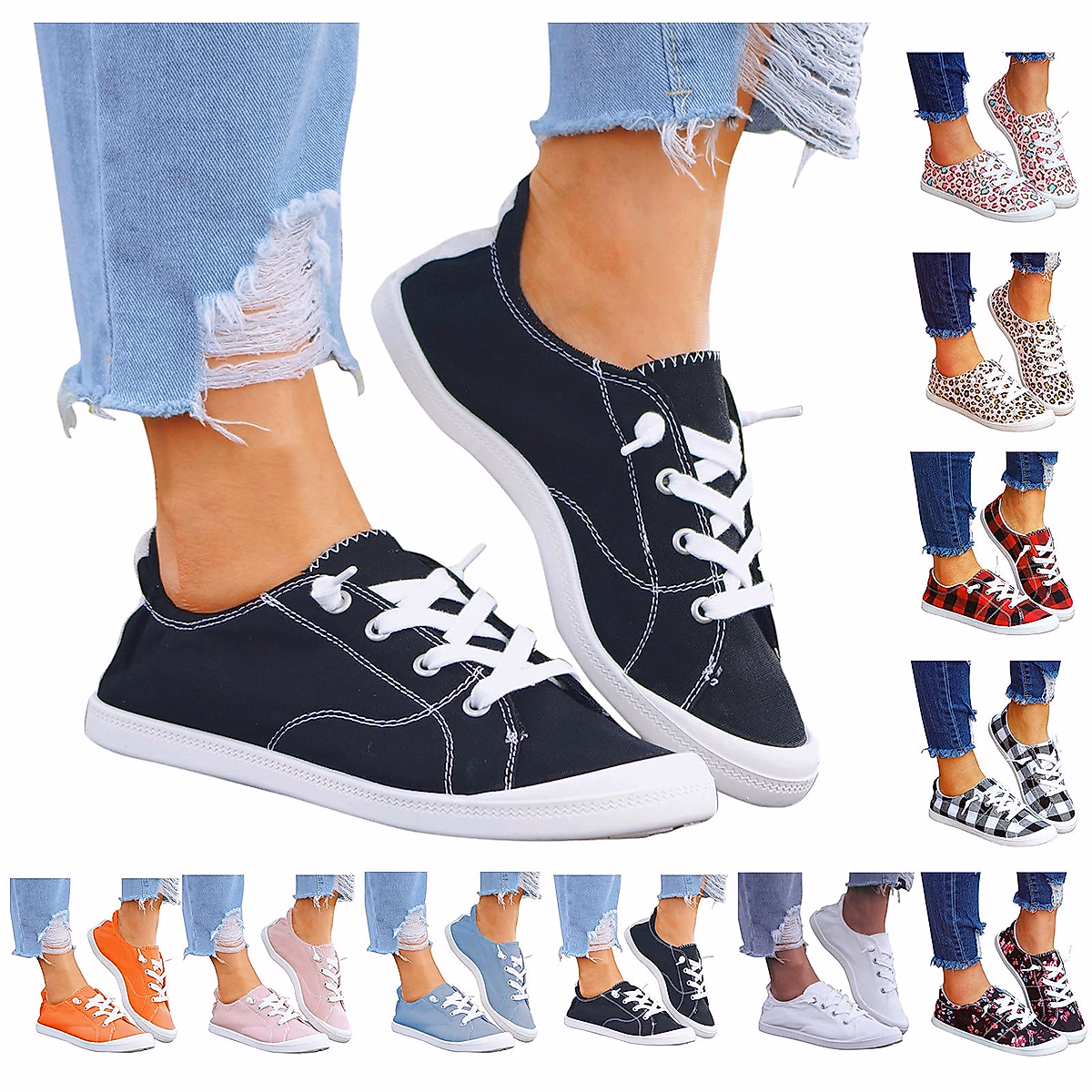 AODONG Walking Shoes for Women,Slip-on Knit Sneakers, Lightweight Breathable Mesh Running Womens Sneakers for Women, Jogging Shoes Orange