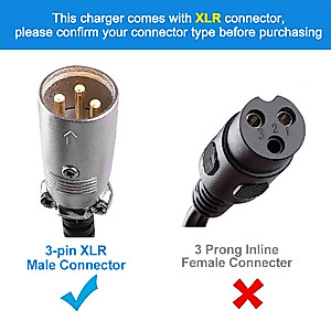 LotFancy 24V 2A Battery Charger for Electric Scooter, Wheelchairs, for Jazzy Power Chair, Pride Mobility, Shoprider, Drive Medical, Bladez, Elite Traveller