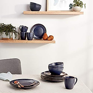 Gourmet Basics by Mikasa Juliana Blue 16-Piece Dinnerware Set, Service for 4 -