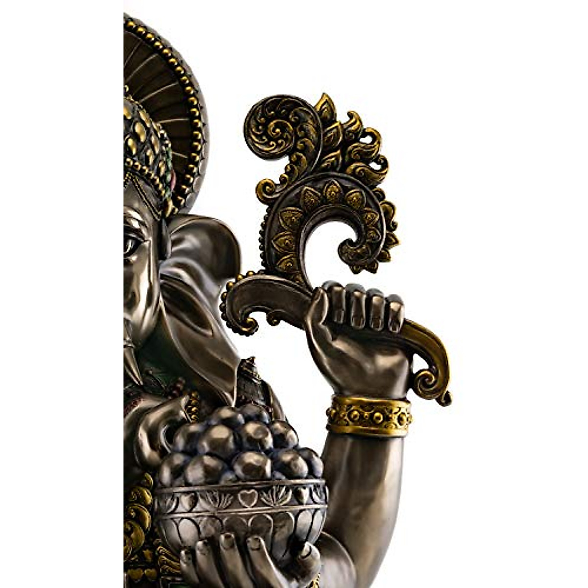 Top Collection Large Ganesha Statue- Hindu Ganesha Lord of Success Sculpture in Premium Cold Cast Bronze - 24-Inch Collectible Figurine