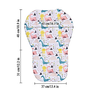 twoworld High Chair Cushion, Large Thickening Baby High Chair Seat Cushion Liner Mat Pad Cover Breathable (Dinosaur)