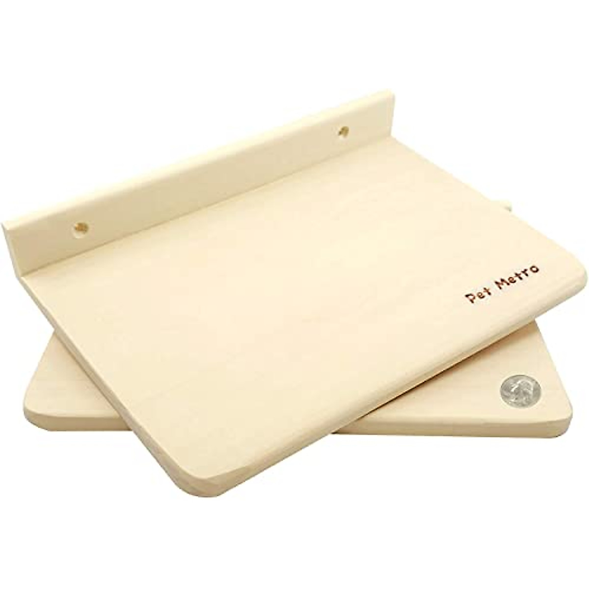 Pet Metro Large Aspen Wood Platform Ledge [2 Pack] for Chinchilla, Hamster, Rat, Bird, Rabbit