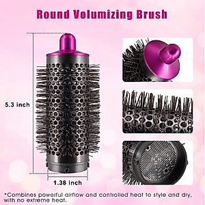 Round Volumizing Brush for Dyson Airwrap Hair Styler Limp Flat Hair Volumizer Attachment Tool, Part No. 969489-01 970750-01