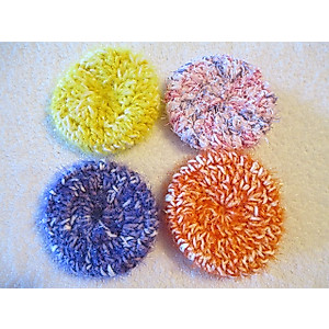 Crocheted Dish Scrubbers, Scrubbies - Set of 4 - various colors