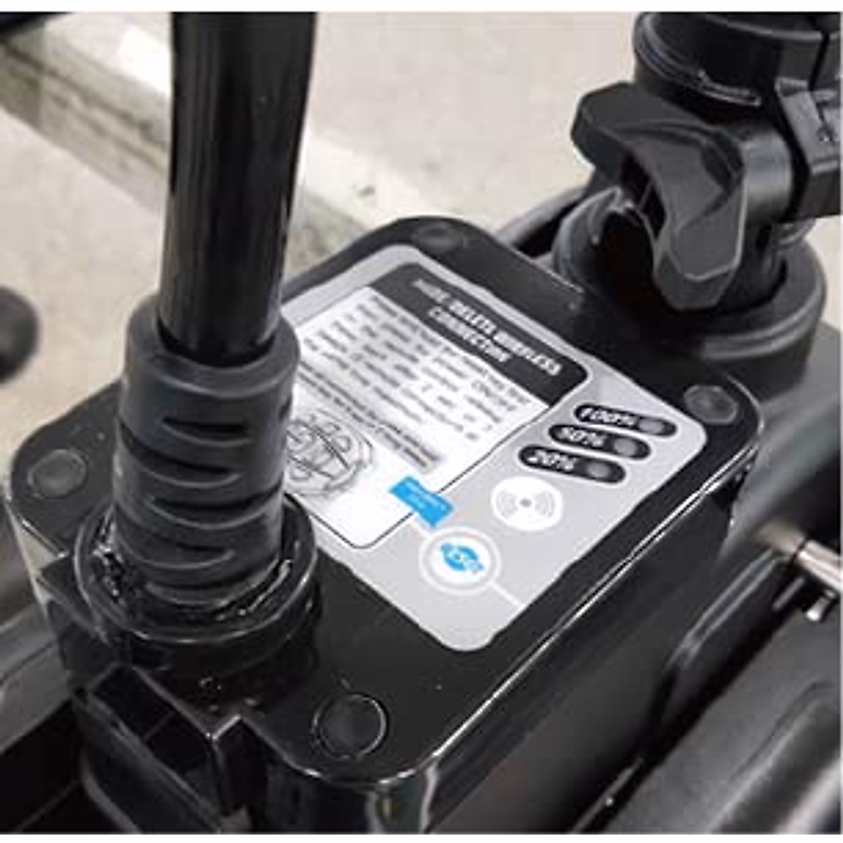 AQUOS Haswing Cayman T 12V 55LBS 39 inch Electric Transom Trolling Motor with Remote Control and Wired Foot Control for Fishing Boat Bass Boat Inflatable Boat