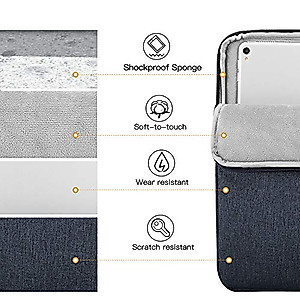 TiMOVO 9-11" Tablet Sleeve Case for iPad 10.2 2021-2019, iPad 10th Generation 2022, iPad Air 5/4 10.9, iPad Pro 11 2022-2018, Galaxy Tab S9/S8/A8/A7 2023, Protective Bag Fit Smart Keyboard, Space Gray