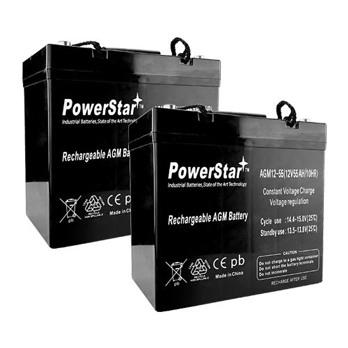 12V 55Ah INVACARE PRONTO M50 M6 M71 M91 M94 R2 R51 LX Battery - 2 Pack