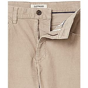 Goodthreads Men's Slim-Fit 5-Pocket Comfort Stretch Corduroy Pant, Light Khaki Brown, 34W x 31L