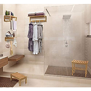 Sorbus Small Bamboo Step Stool - Wooden Foot Rest Stool & Potty Training Stool for Kids Toddlers