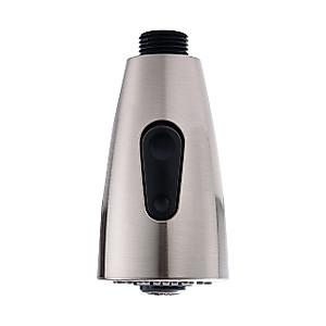 Kitchen Faucet Sprayer Head 3-Function Nozzle Spout G1/2 Connector Pull Down Pull Out Kitchen Tap Hose Sprayer Filter Sink Spray Head Replacement Part Brushed Nickel Black