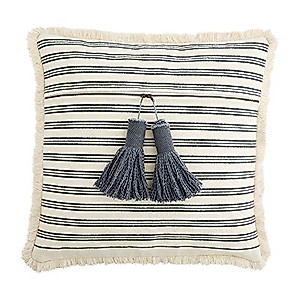 Mud Pie Tassel Fringe Pillow, Square, 20" x 20"