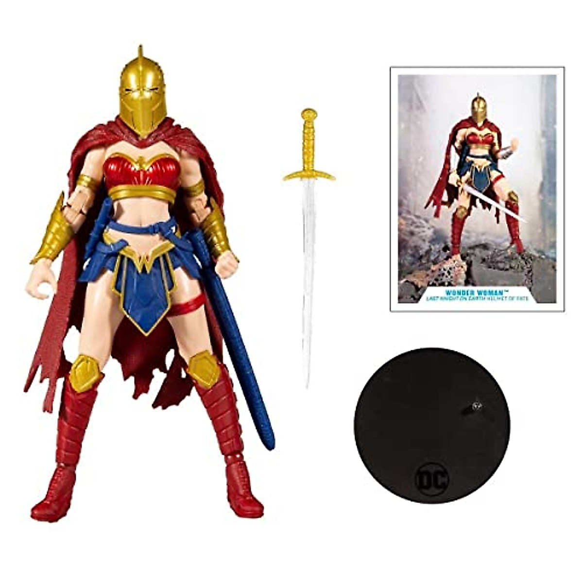 DC Multiverse 7 Inch Action Figure Comic Series - Wonder Woman with Helmet of Fate