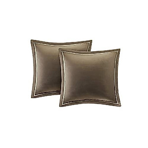 Madison Park Cozy Comforter Set Casual Modern Design All Season, Matching Bed Skirt, Decorative Pillows, King (104 x 92 in), Blue, 9 Piece