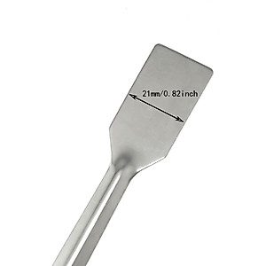 Maxmoral 2PCS Extended 30cm/11.8 inch Sampling Spoon, Lab Spatula, 2 in 1 Stainless Steel Lab Spoon Spatula/Laboratory Sampling Spoon Mixing Spatula, Reagent Sampling Spoon Spatula Tool
