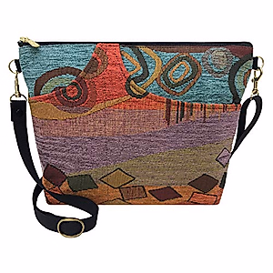 Danny K. Women's Tapestry Bag Shoulder Handbag, Large Zipper Purse Handmade in the USA (Wild Mango)