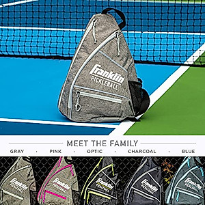 Franklin Sports Pickleball Bag - Men's and Women's Pickleball Backpack - Adjustable Sling Bag - Official Bag of U.S Open Pickleball Championships - Gray/Gray