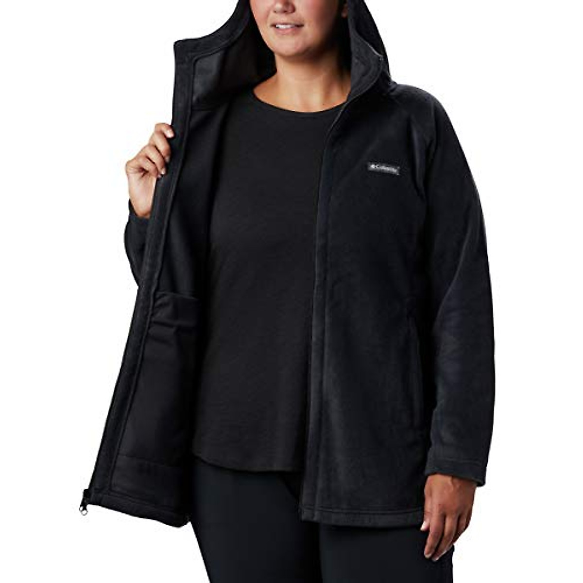Columbia Women's Benton Springs II Long Hoodie, Black, X-Large