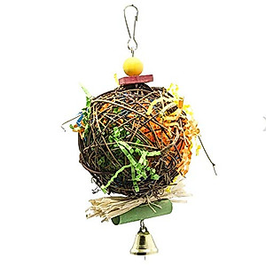 SONYANG 2 Pack Bird chew Toys Parrot Bird Foraging Toys Parrot Cage Foraging Shredder Toy for Bird Parrot African Greys Budgie Cockatiel Parakeet Lovebird Cage Toy