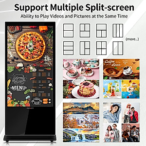 PWR4GTR 65 Inch Touchscreen Digital Signage Display and 43 Inch Digital Signage Kiosk