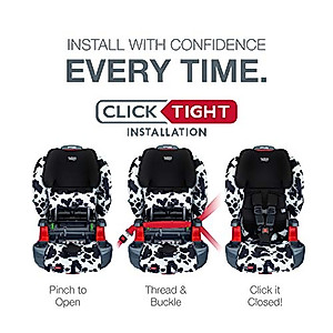 Britax Grow with You ClickTight Harness to Booster Car Seat, Cowmooflage 2.0 SafeWash