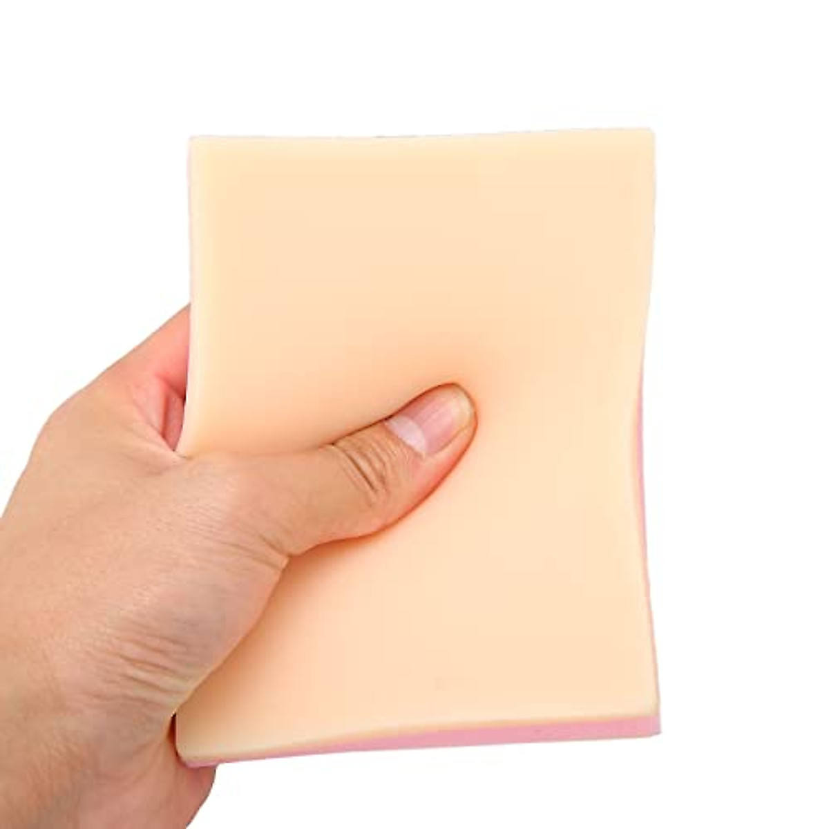 ZJchao Suture Training Model, 2 Silicone Human Skin Suture Training Model, Injection Practice Pad