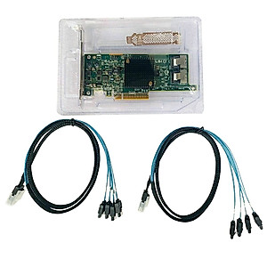 LSI 9207-8i RAID Controller Card 6Gbs SAS HBA P20 IT Mode for ZFS FreeNAS unRAID RAID Expander Card + 2 * 8087 SATA Cable