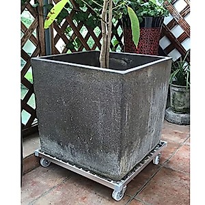 GVILTY Plant Caddy with Wheels Heavy Duty,Rolling Plant Stand 330lb Capacity, Outdoor Planter Caddies Large Flower Pot Mover Plant Dolly Holder Planter Trolley Casters black-46cm/18in