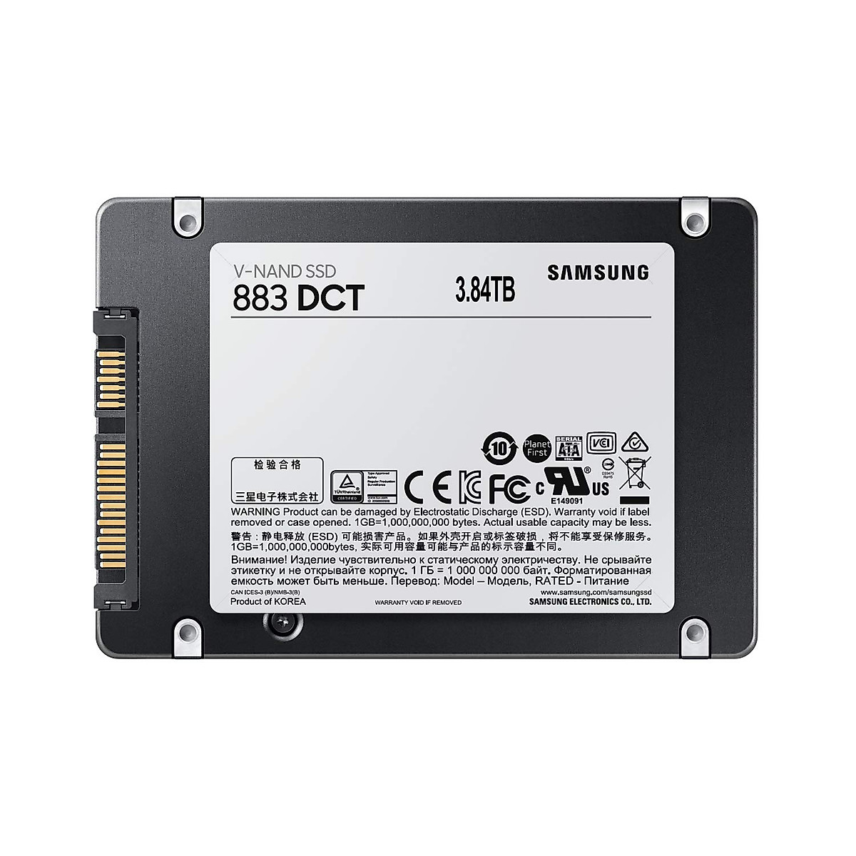 SAMSUNG 883 DCT Series SSD 960GB - SATA 2.5” 7mm Interface Internal Solid State Drive with V-NAND Technology for Business (MZ-7LH960NE)