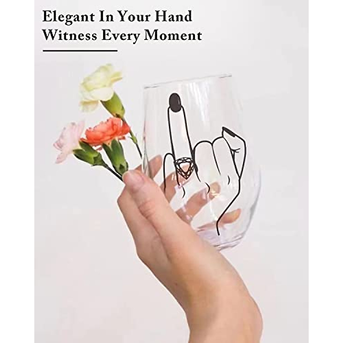 Engagement Gift for Couples - Unique Wedding Gifts,Bridal Shower Gift for for Bride to be,Wine&Whiskey Glass Gift for Mr and Mrs,Friends,Newlywed,His and Hers18.5,13.8OZ