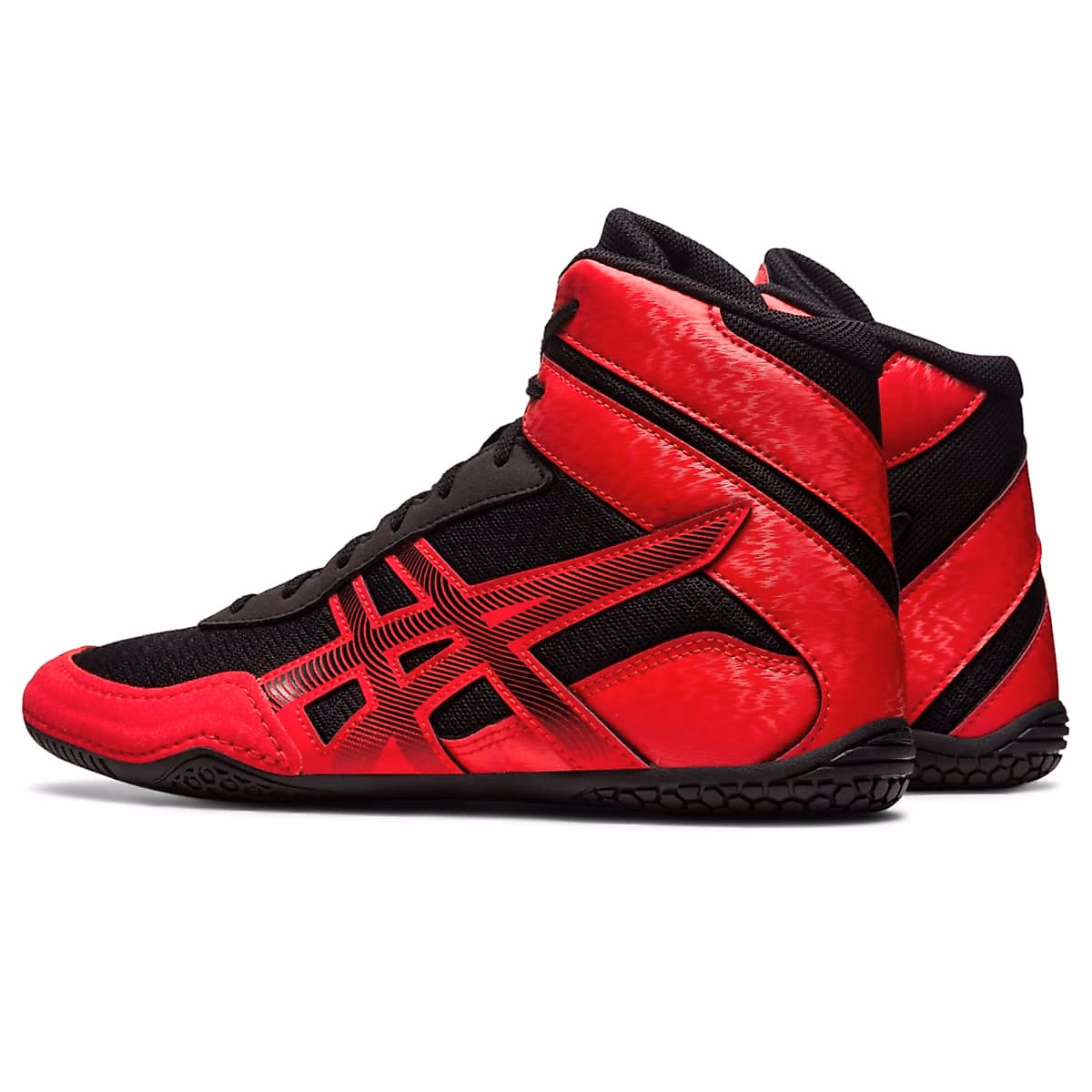 ASICS Men's MATCONTROL 3 Wrestling Shoes, 10.5, Black/Classic RED