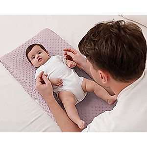 Changing Pad Cover, Soft Minky Dots Changing Table Sheets for Baby Boy and Girl, Diaper Changing Table Cover Fit 32"/34'' x 16" Pad (Sepia Rose)