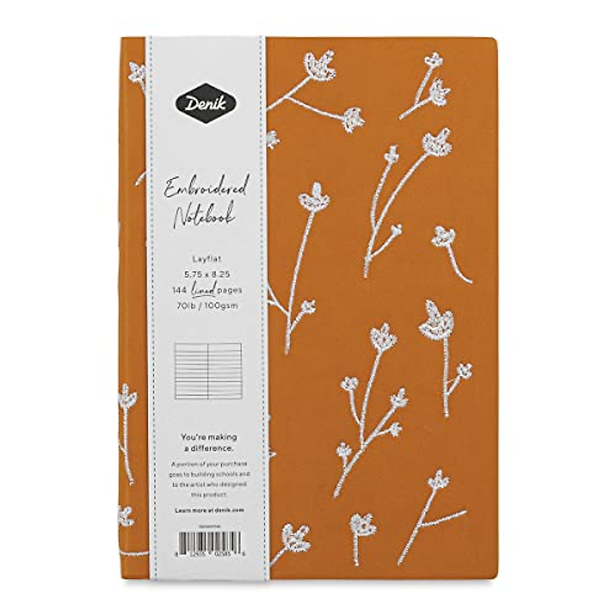 DENIK, Softcover Layflat Journal, 5.25" x 8.25" Writing Notebook with 144 Lined Pages - Samantha
