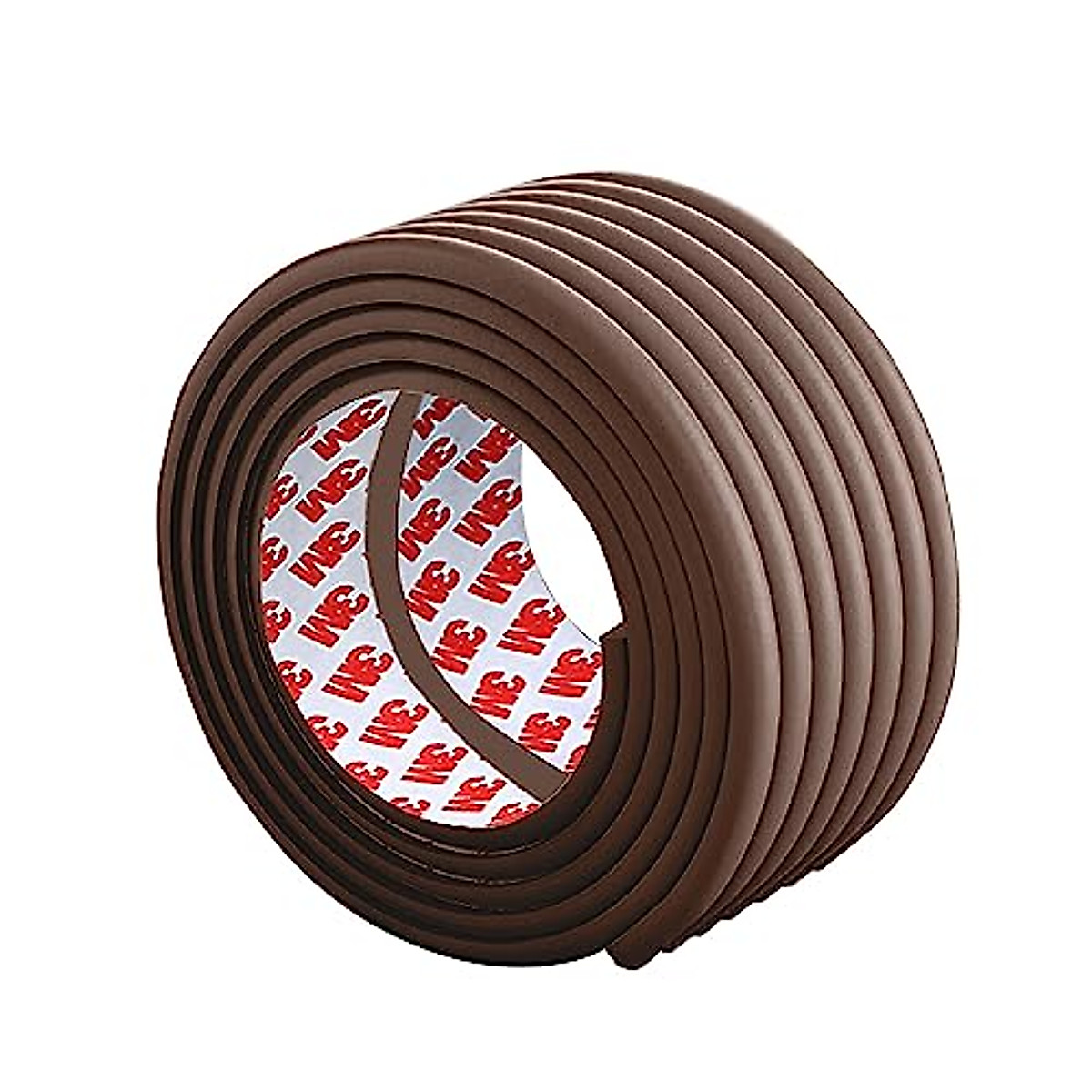 CUTE CUTE JUMP Baby Proofing Edge Guards 12.5ft Edge Protectors for Baby, Extra-Wide Baby Proof Corners and Edges, 3M Glue Pre-Taped, for Table, Desk(Coffee Brown)