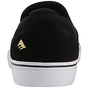 Emerica mens Wino G6 Slip-on Skate Shoe, Black/White/Gold, 9.5 US