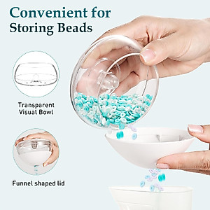 PP OPOUNT Electric Seed Bead Spinner with 1500 PCS Mixed Color Beads Set for Jewelry Making, DIY Bracelets and Necklaces (Patent)